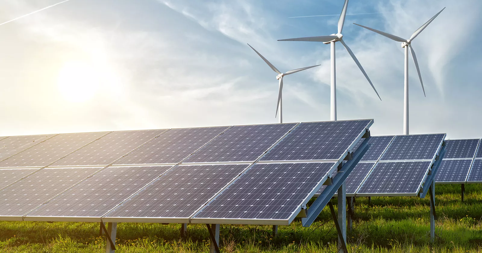 Solar and wind energy store